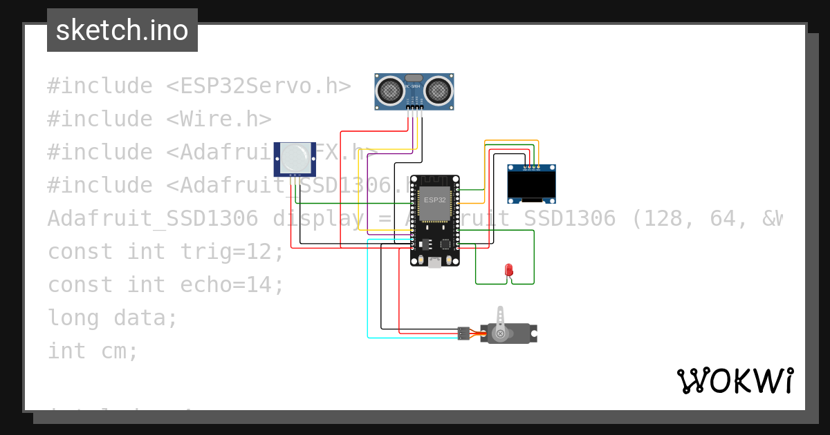 ถังขยะ Wokwi Esp32 Stm32 Arduino Simulator 