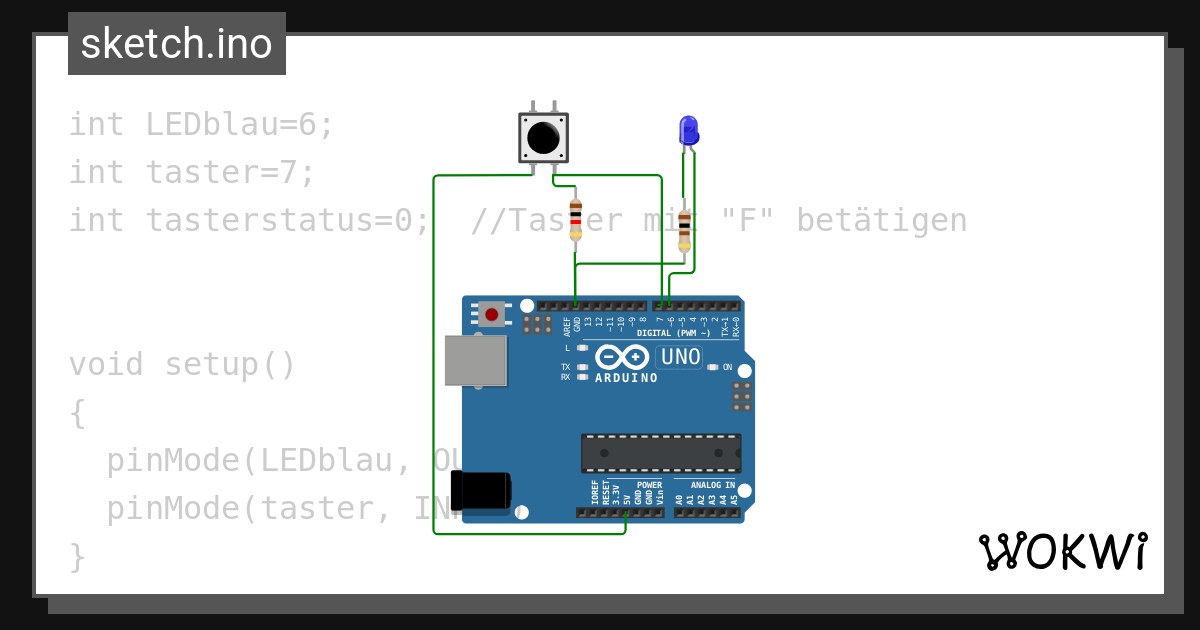 LED Taster - Wokwi ESP32, STM32, Arduino Simulator LED Taster - Wokwi ESP32, STM32, Arduino Simulator