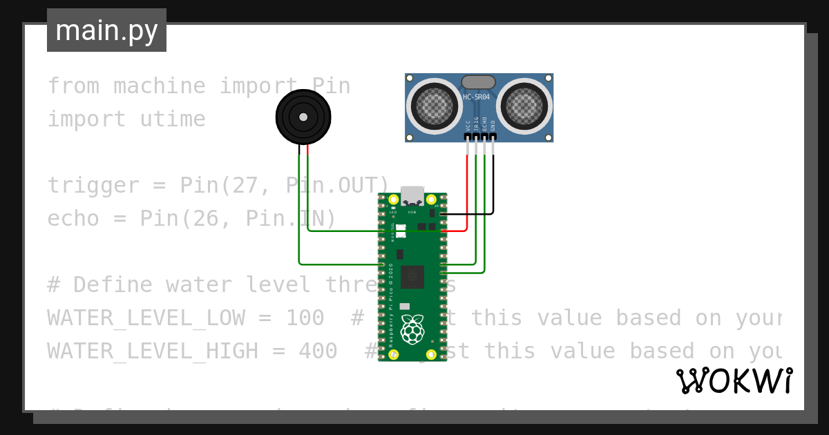 Program 13 Smart Water Monitoring Wokwi Esp32 Stm32 Arduino Simulator 1538