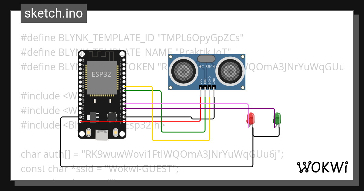 ultrasonik kampus - Wokwi ESP32, STM32, Arduino Simulator