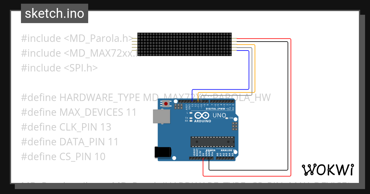 matrix2 - Wokwi ESP32, STM32, Arduino Simulator