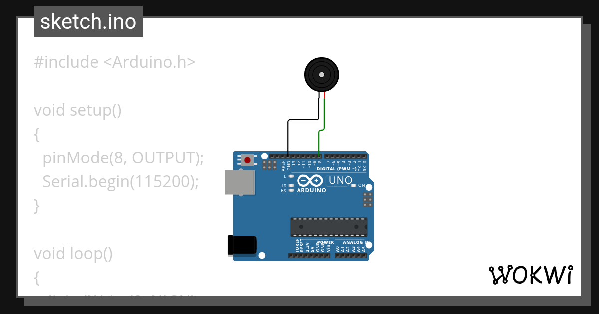 buzzer - Wokwi ESP32, STM32, Arduino Simulator