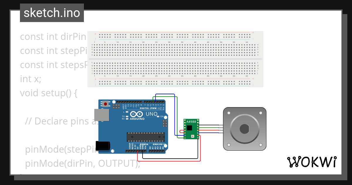 steper - Wokwi ESP32, STM32, Arduino Simulator