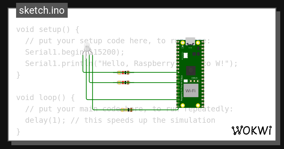 Rgb Picow Wokwi Esp32 Stm32 Arduino Simulator
