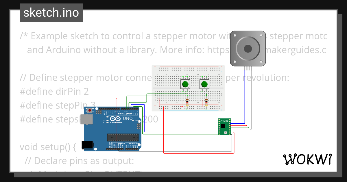 Stepper Motor Wokwi Esp32 Stm32 Arduino Simulator
