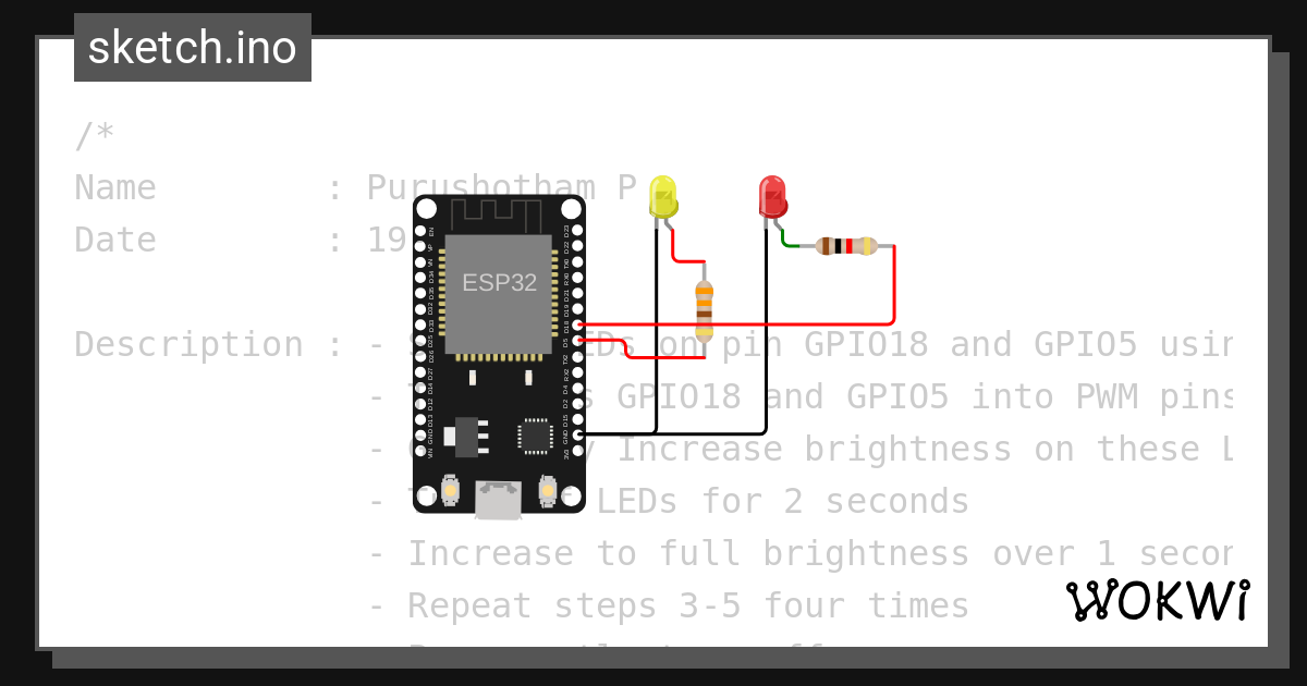 Ledblinking Wokwi Esp32 Stm32 Arduino Simulator 3526