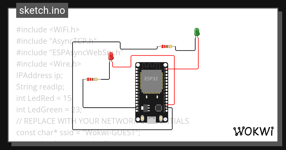Web Server dos Leds do livro de Java - Wokwi ESP32, STM32, Arduino Simulator