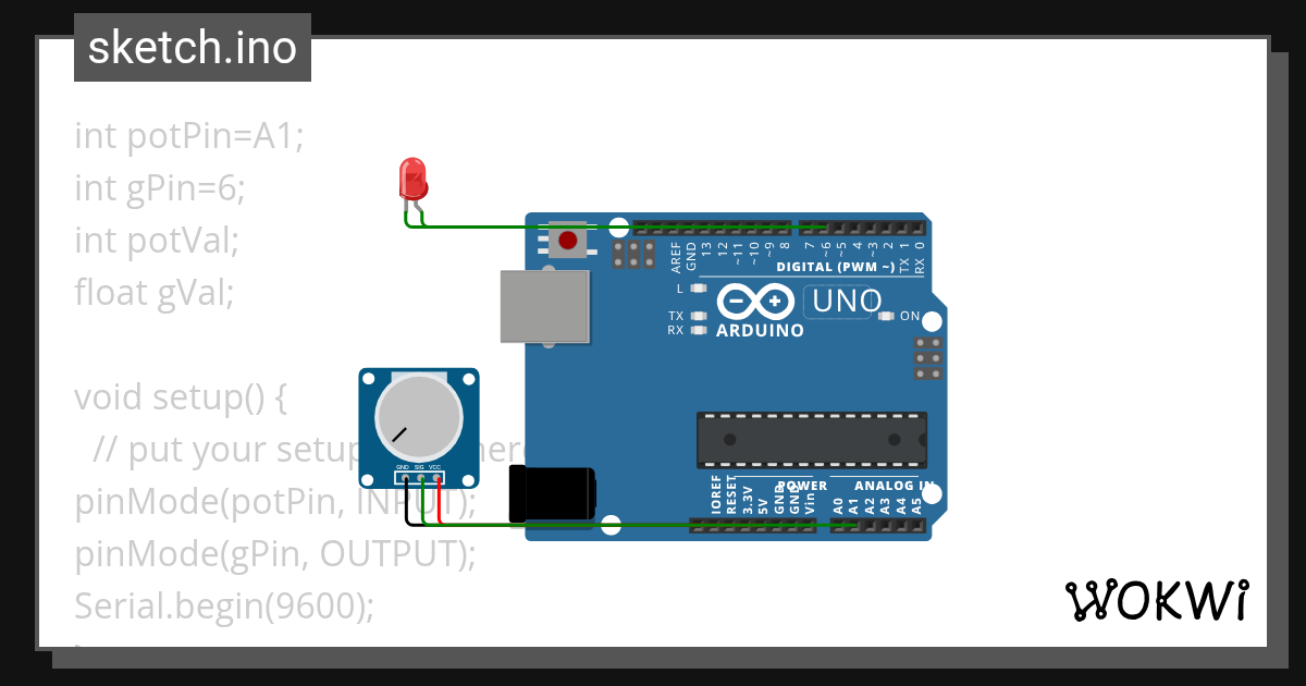 dimmable led - Wokwi ESP32, STM32, Arduino Simulator