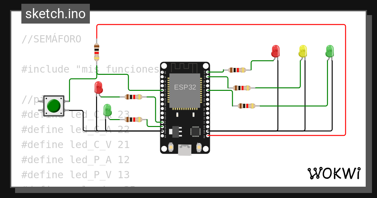 Semaforo Copy 2 Wokwi Esp32 Stm32 Arduino Simulator