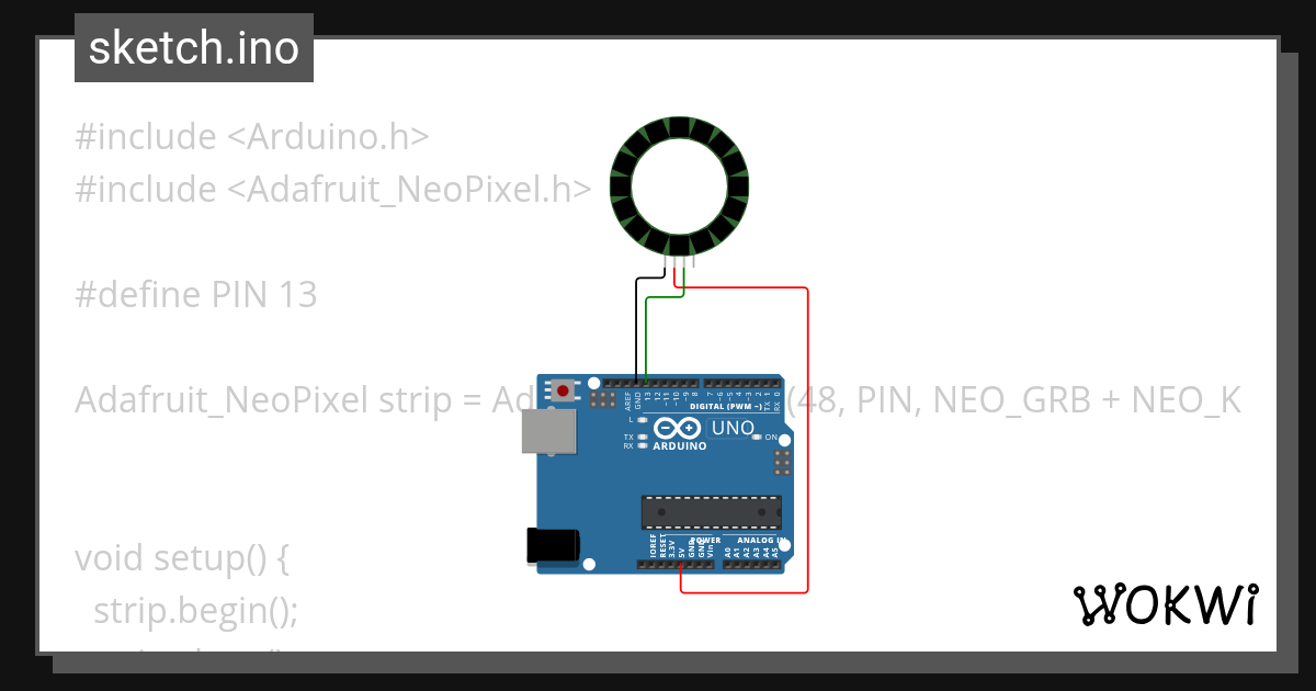 Neopixel Wokwi Esp32 Stm32 Arduino Simulator 