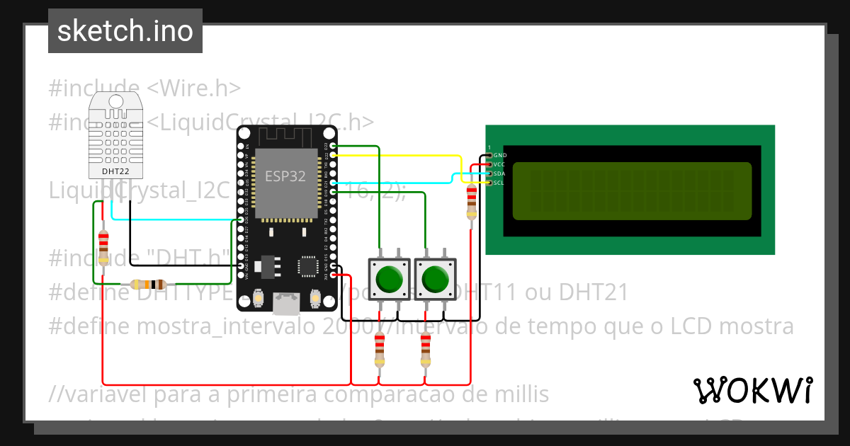 006_DHT - Wokwi ESP32, STM32, Arduino Simulator