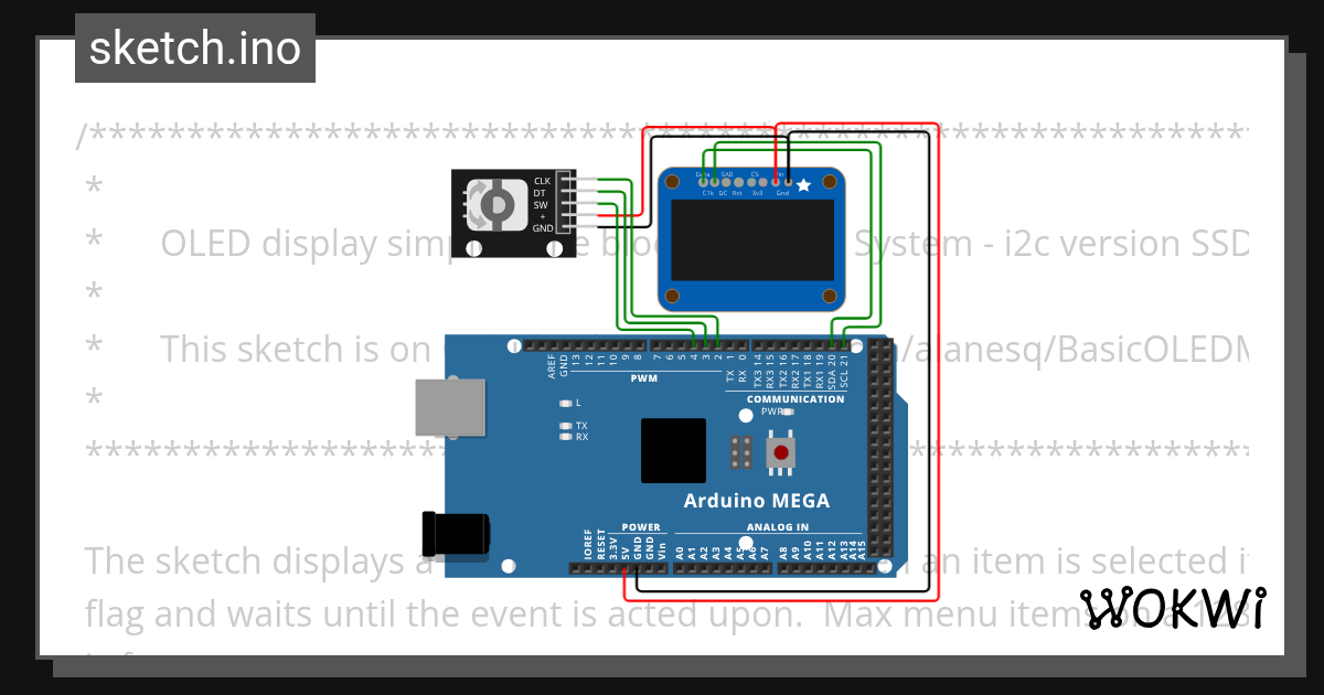 BasicOLEDMenu forklift scale - Wokwi ESP32, STM32, Arduino Simulator