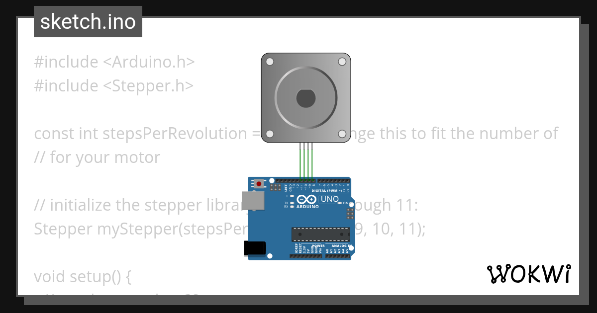 Stepper Wokwi Esp32 Stm32 Arduino Simulator 