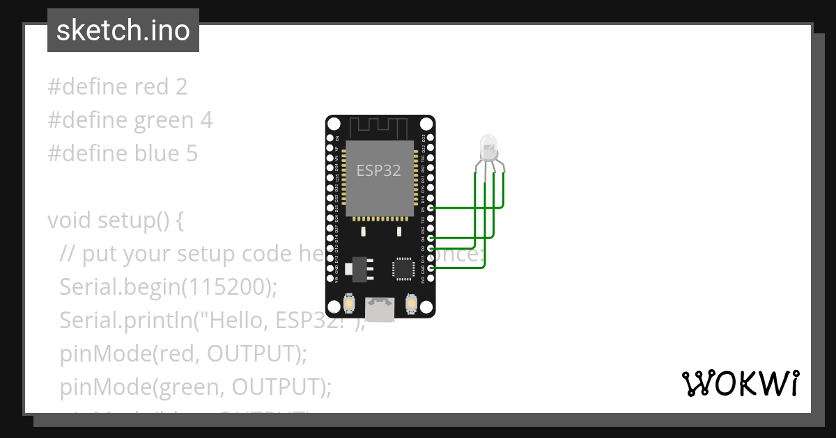 Demo ESP32 - Wokwi ESP32, STM32, Arduino Simulator
