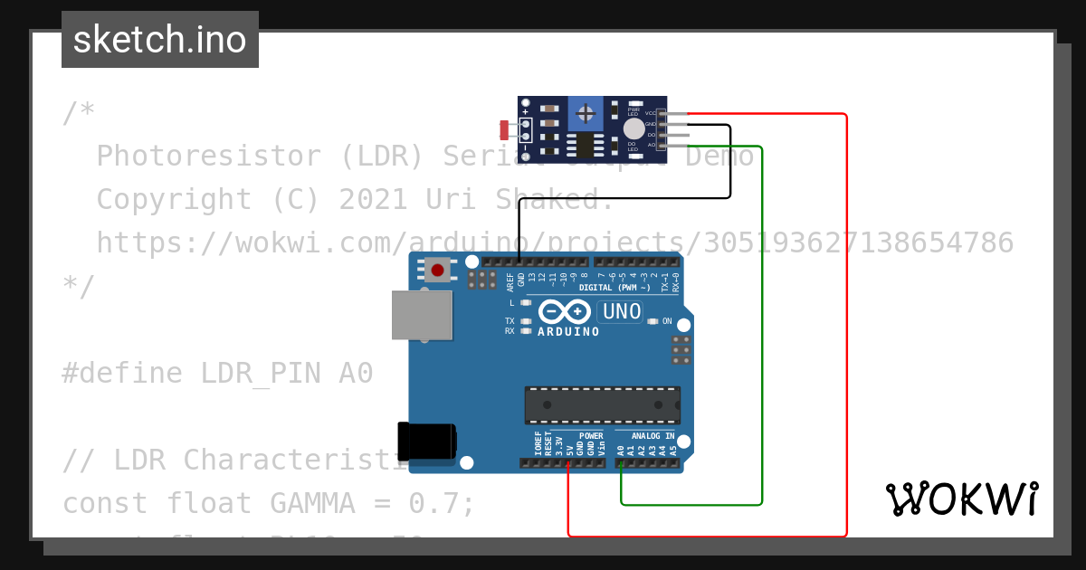 light sensor - Wokwi ESP32, STM32, Arduino Simulator light sensor - Wokwi ESP32, STM32, Arduino Simulator
