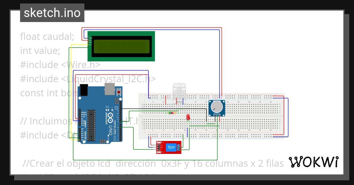 TELEMETRIA DHT 22 Display - Wokwi ESP32, STM32, Arduino Simulator