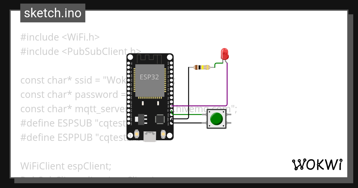 ESP2 - Wokwi ESP32, STM32, Arduino Simulator