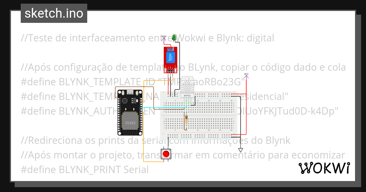 Esp32 Blynk Iot C Temp E Umid Wokwi Esp32 Stm32 Arduino Simulator