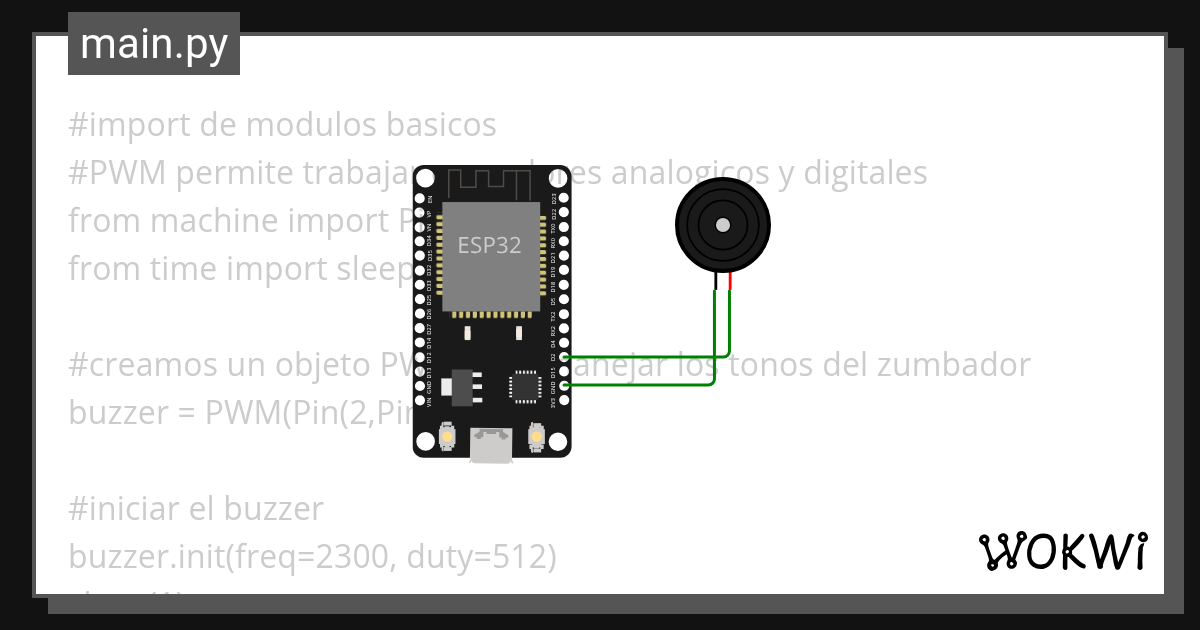 buzzer - Wokwi ESP32, STM32, Arduino Simulator