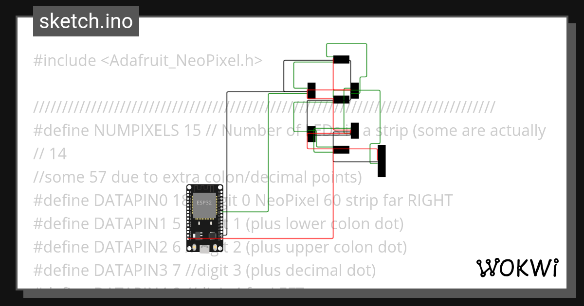 7SegmentDisplay - Wokwi ESP32, STM32, Arduino Simulator