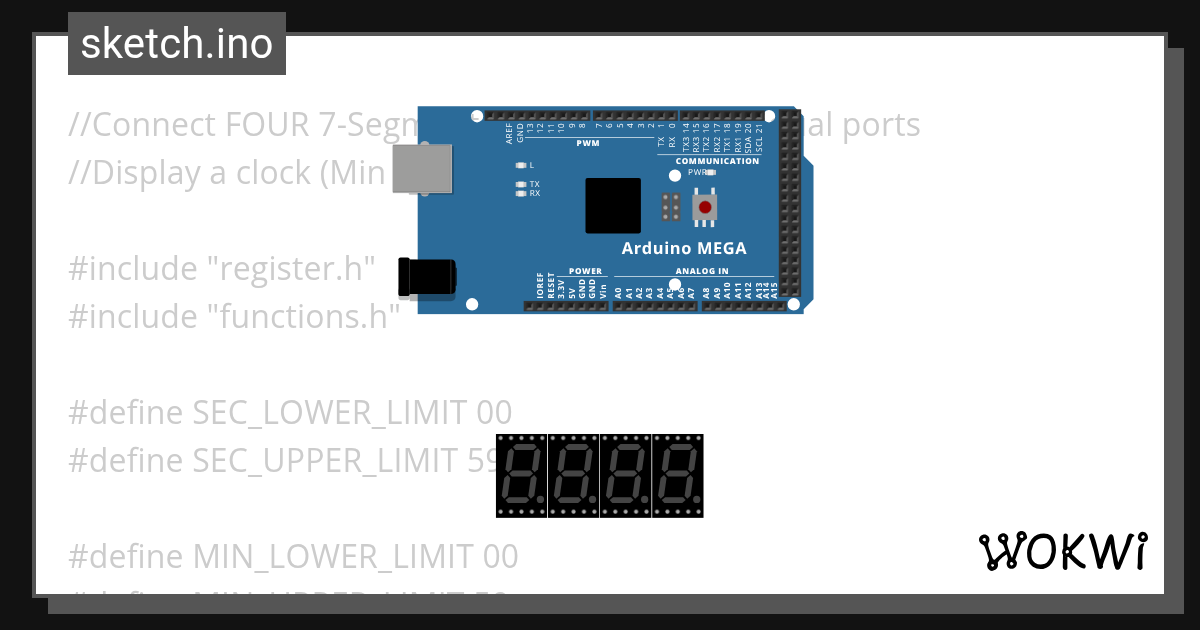 Esp 7 Segment Problems Set 310 Wokwi Esp32 Stm32 Arduino Simulator