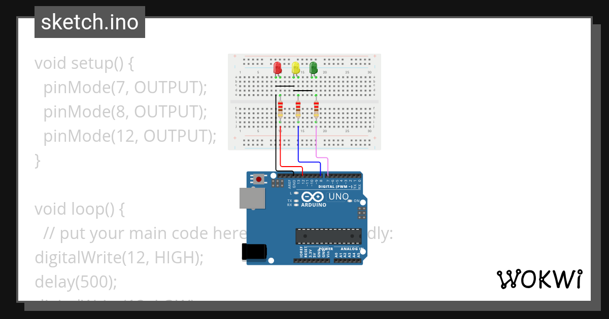 Sinaleiro - Wokwi ESP32, STM32, Arduino Simulator
