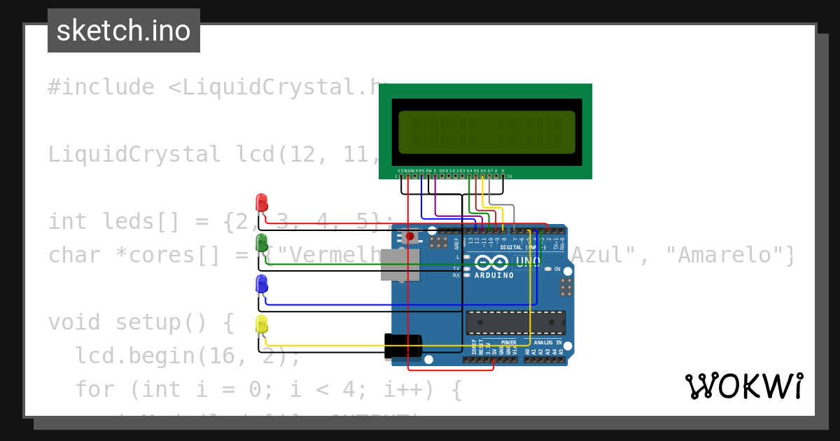 Led Aleatório Wokwi Esp32 Stm32 Arduino Simulator 2748