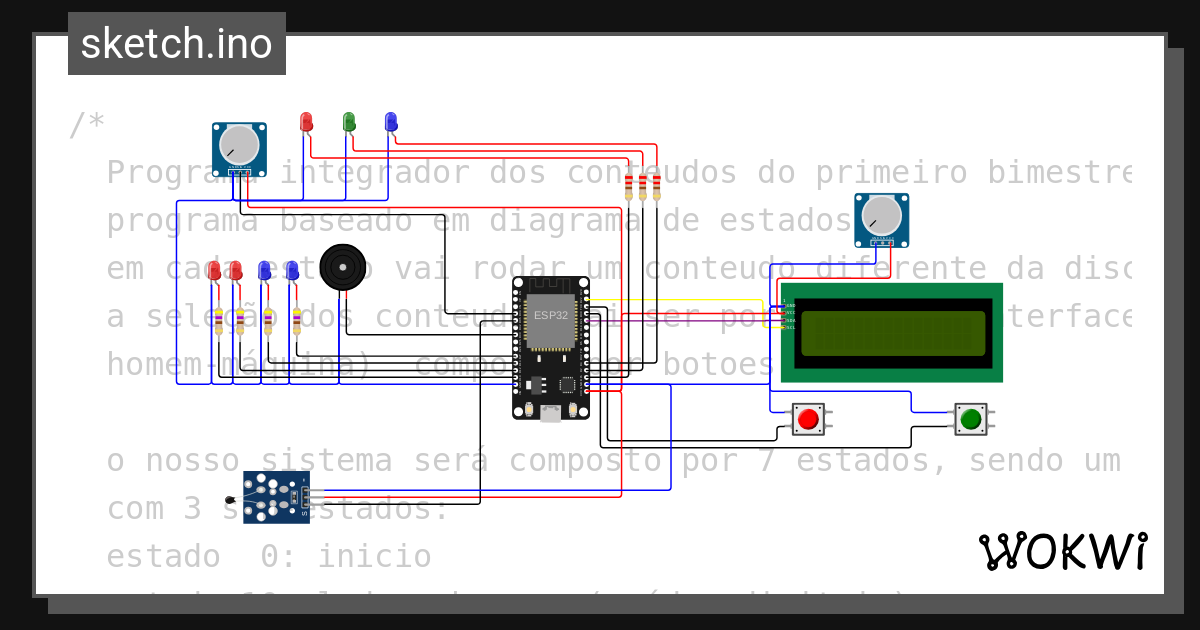 Avaliação Copy 11 Wokwi Esp32 Stm32 Arduino Simulator 