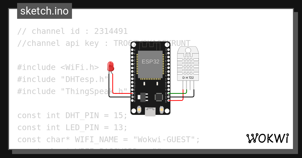 Esp32 Dht22 Thingspeak Copy Wokwi Esp32 Stm32 Arduino Simulator