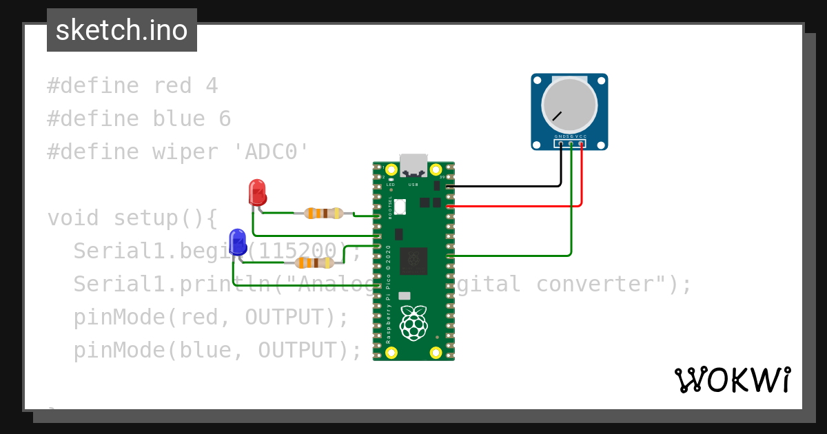 Analog To Digital Pico Incomp Wokwi Esp32 Stm32 Arduino Simulator 8451