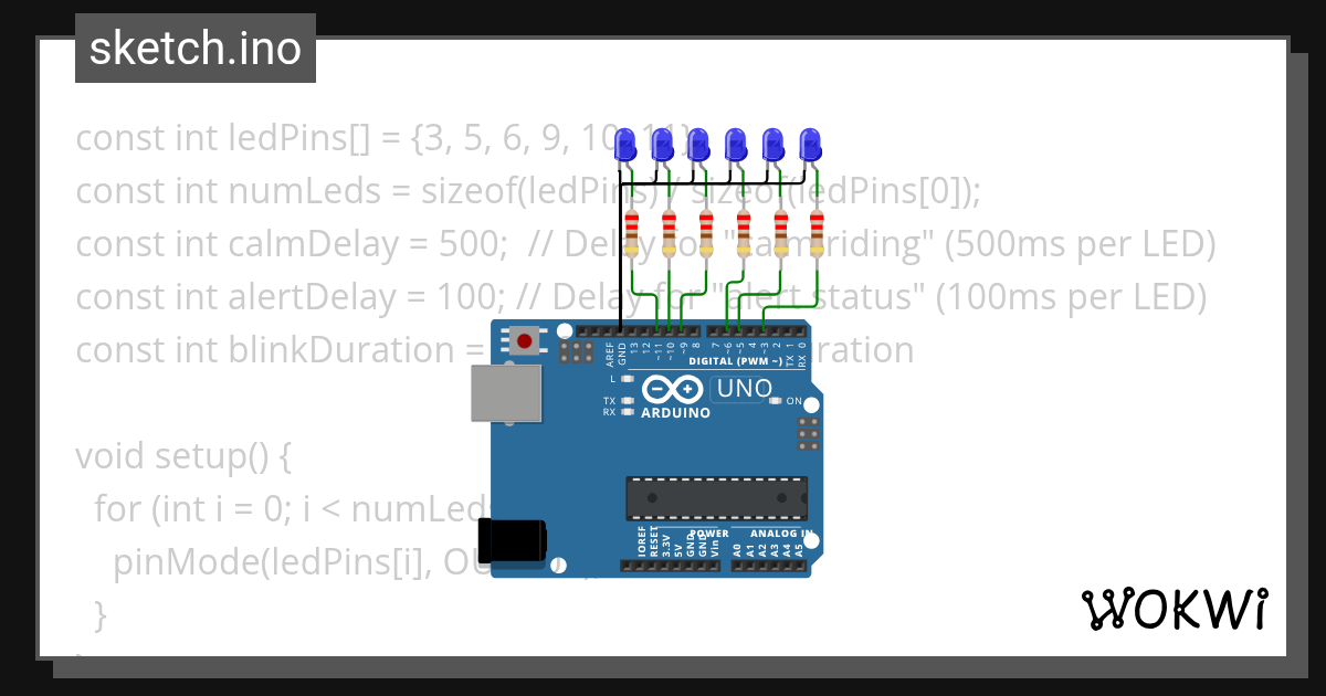 6x PWM LED Copy - Wokwi ESP32, STM32, Arduino Simulator