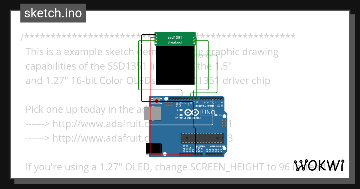 SSD1351 CHIP Copy (2) - Wokwi ESP32, STM32, Arduino Simulator