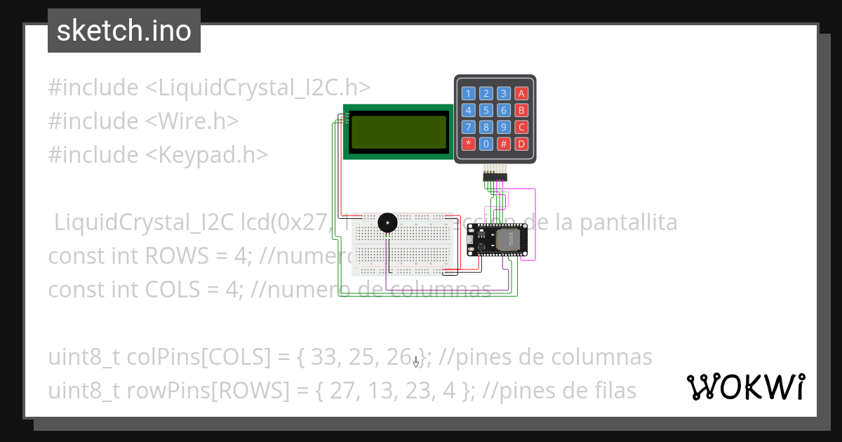 1 parte proyecto 1 - Wokwi ESP32, STM32, Arduino Simulator