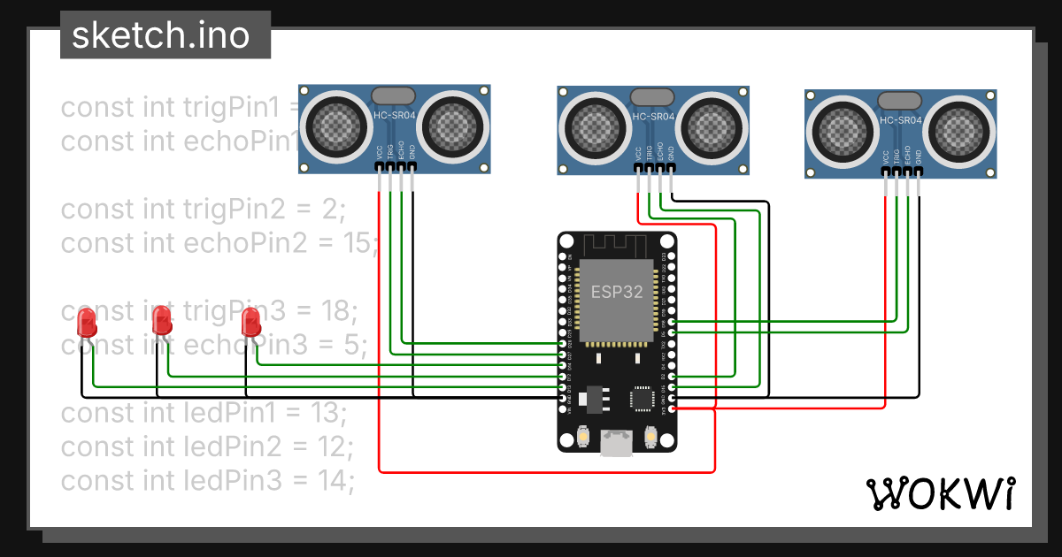 smart parking system using motion sensor Copy - Wokwi ESP32, STM32 ...