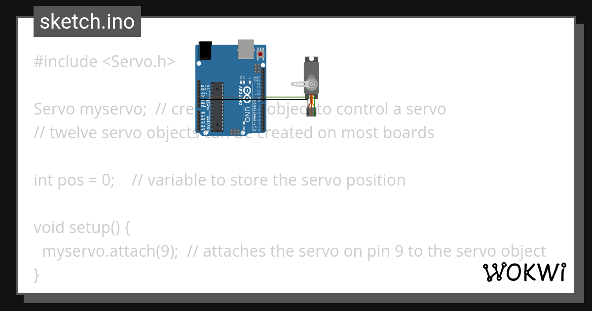 MOTOR SERVO - Wokwi ESP32, STM32, Arduino Simulator