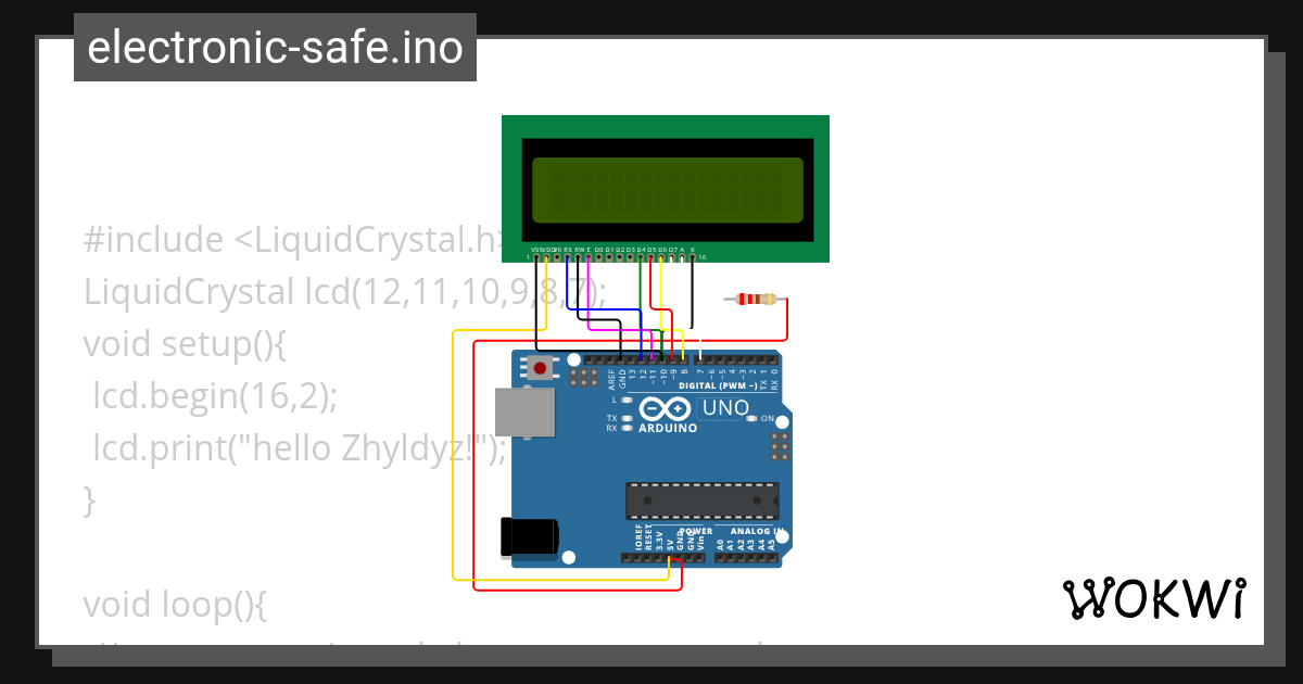 electronic-safe.ino Copy SOFA - Wokwi ESP32, STM32, Arduino Simulator