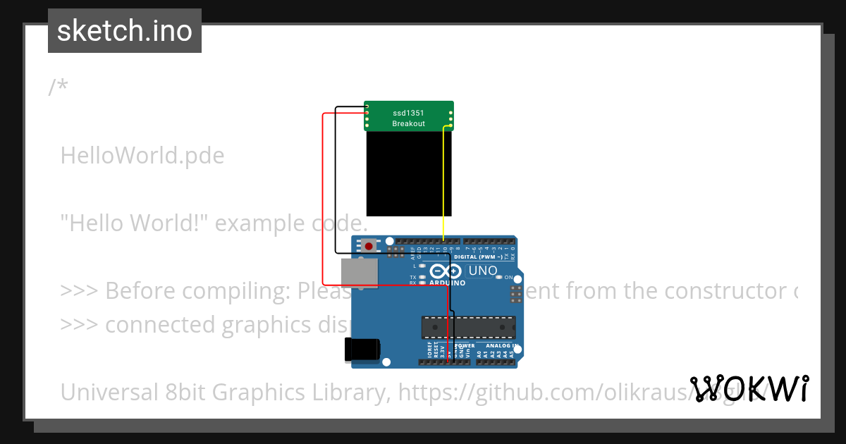 SSD1351 CHIP Copy (2) - Wokwi ESP32, STM32, Arduino Simulator