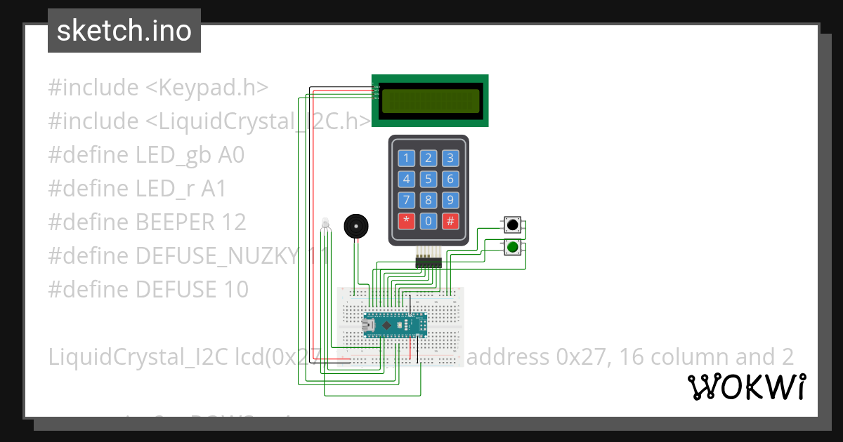 CSGO Bomba ArdNano - Wokwi ESP32, STM32, Arduino Simulator