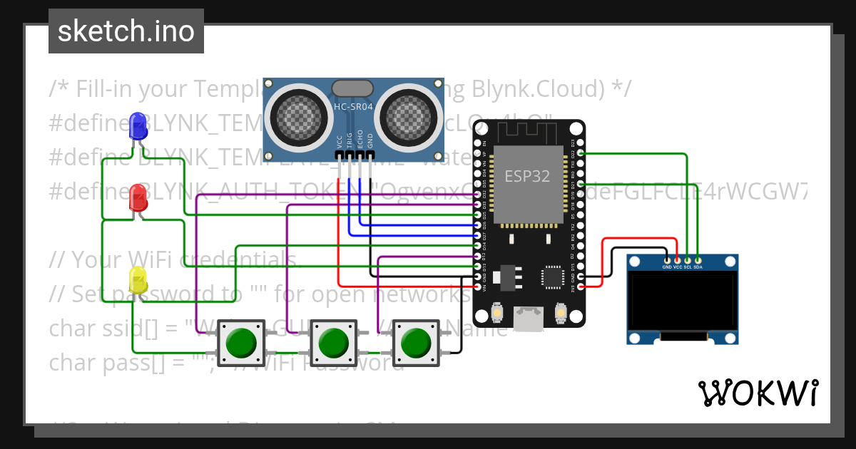 smart water 4 - Wokwi ESP32, STM32, Arduino Simulator