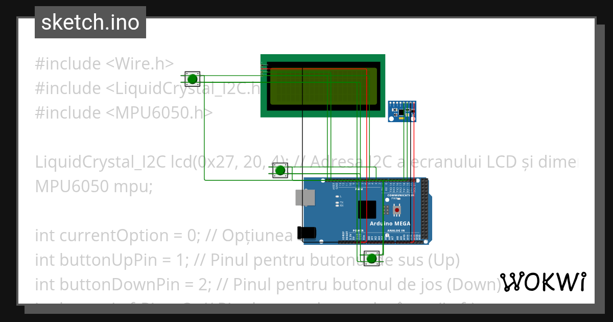 CU LCD BUTOANE - Wokwi ESP32, STM32, Arduino Simulator