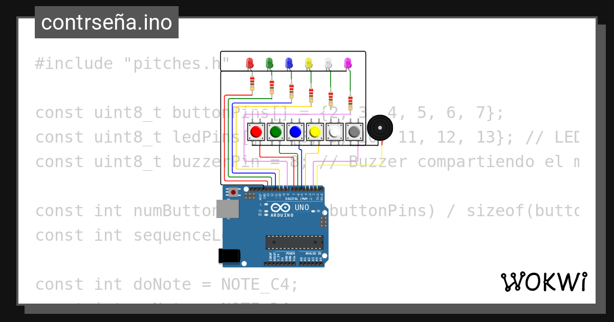 Contraseña Wokwi Esp32 Stm32 Arduino Simulator