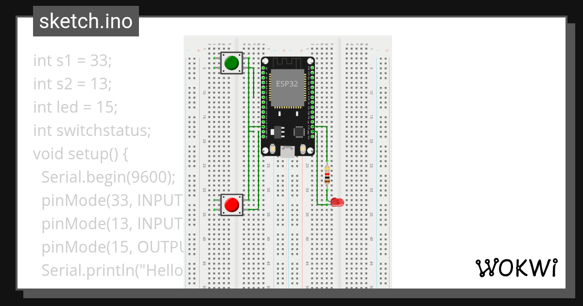 ESP_SWITCH - Wokwi ESP32, STM32, Arduino Simulator