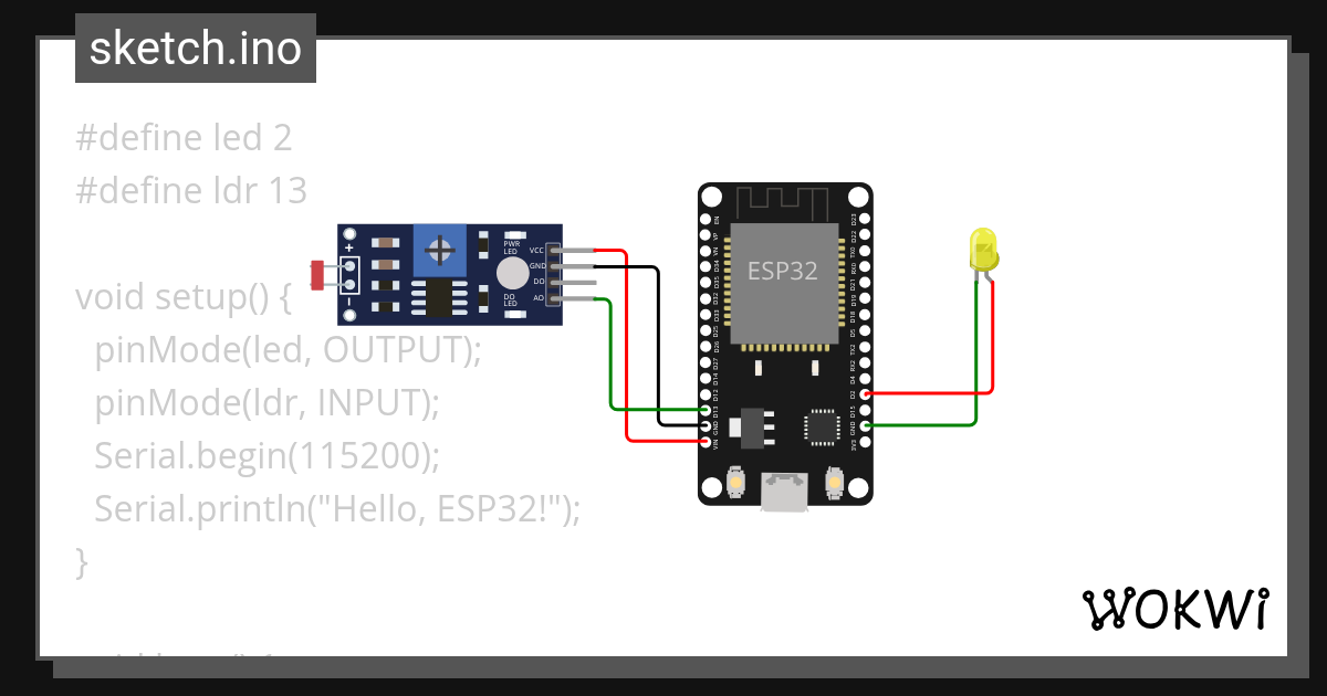 percobaan 2 - Wokwi ESP32, STM32, Arduino Simulator