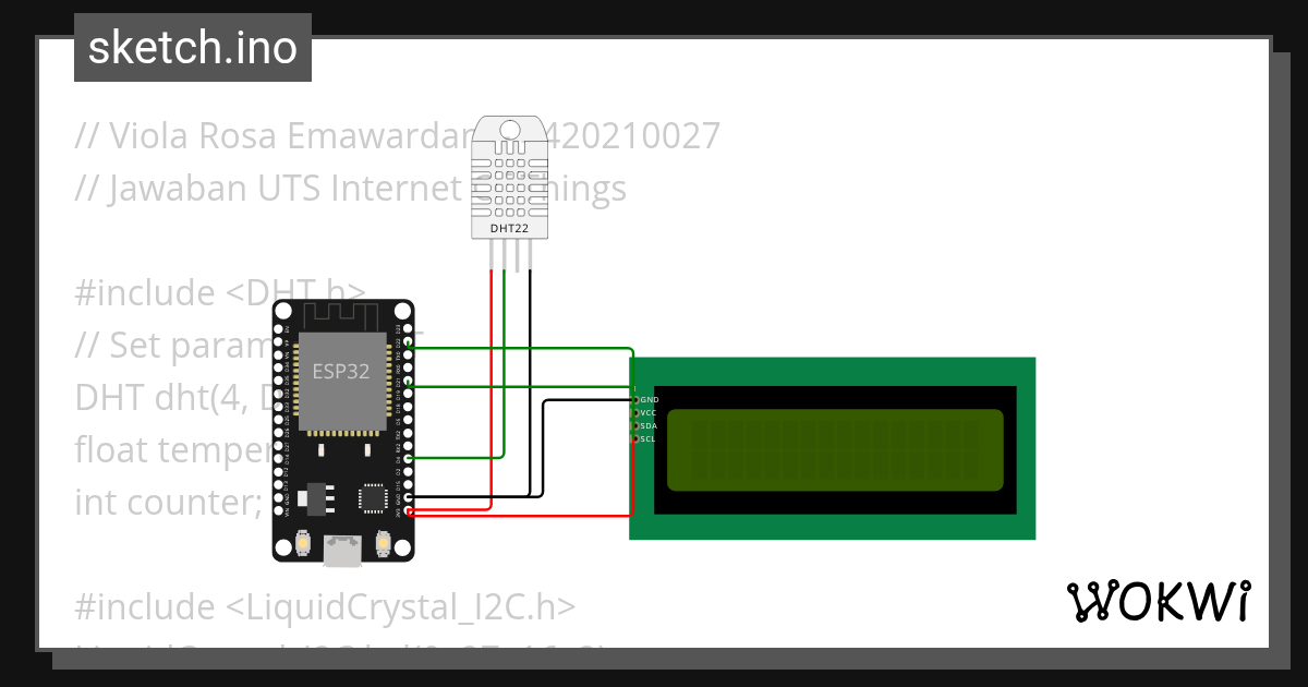 UTS NO. 1 - Wokwi ESP32, STM32, Arduino Simulator