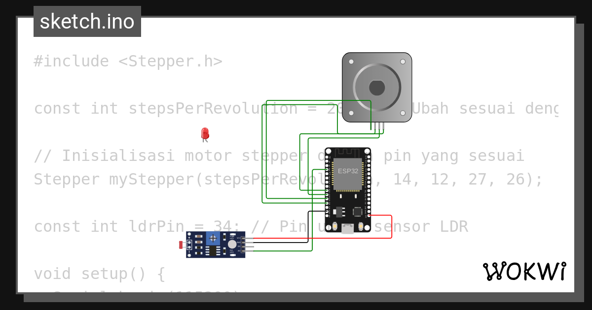 Gorden Pelly Motor Wokwi Esp32 Stm32 Arduino Simulator 
