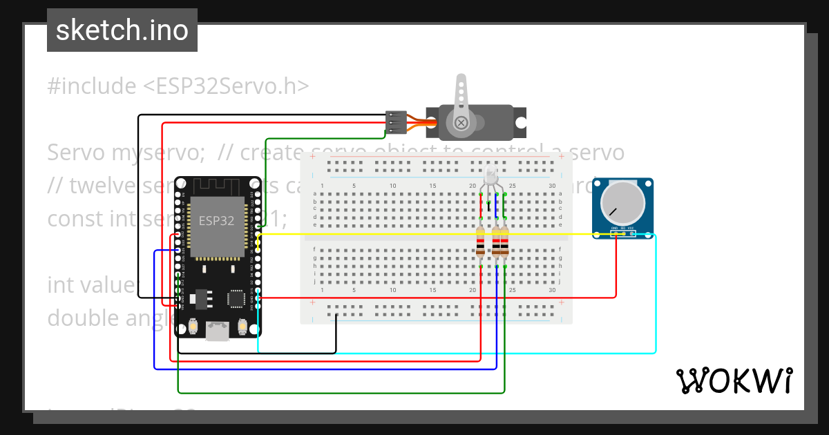 swetha2030(esp32Servo) Copy - Wokwi ESP32, STM32, Arduino Simulator