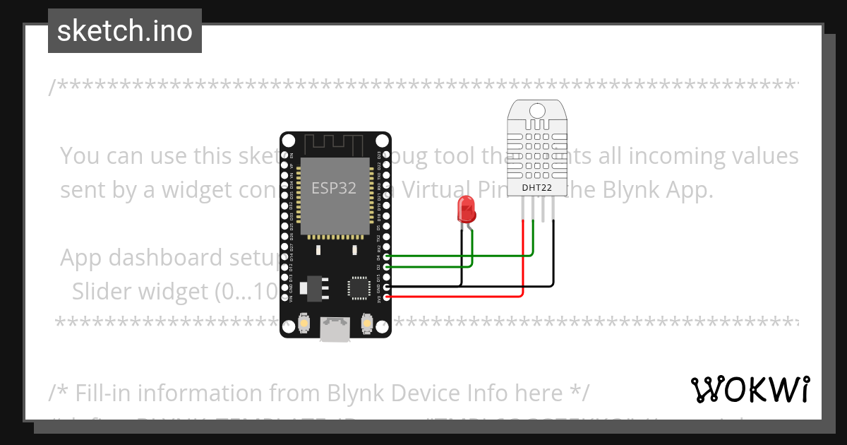 blynk - Wokwi ESP32, STM32, Arduino Simulator