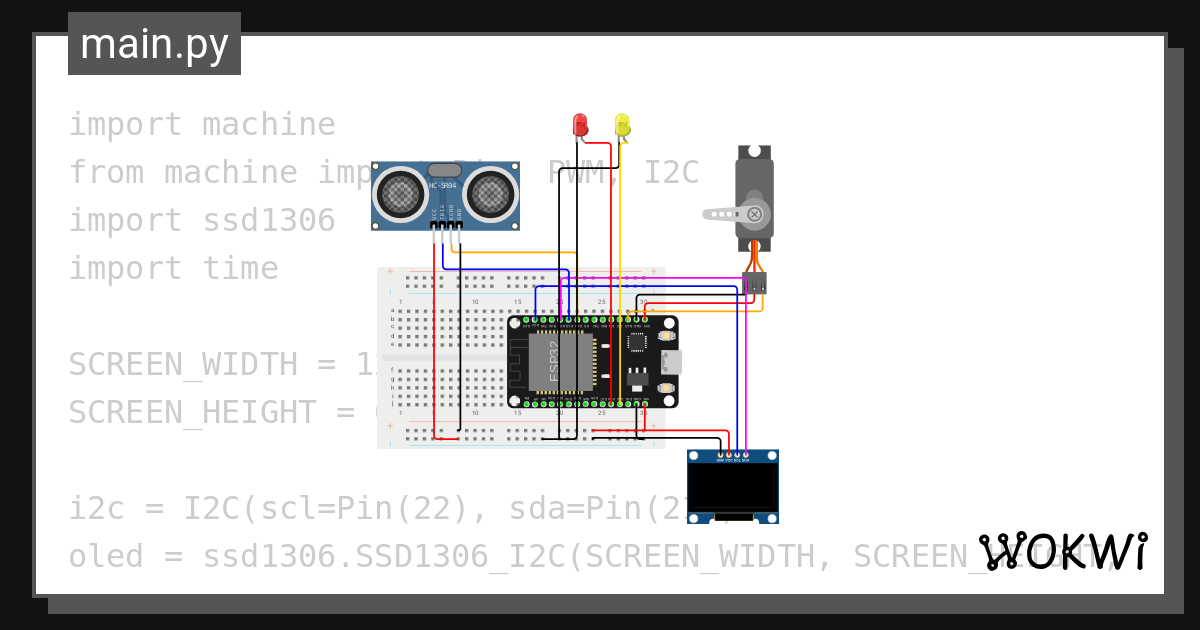 Sensorjarak Wokwi Esp32 Stm32 Arduino Simulator