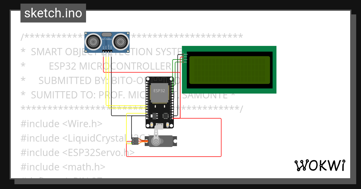 ESP 32 LCD LED - Wokwi ESP32, STM32, Arduino Simulator