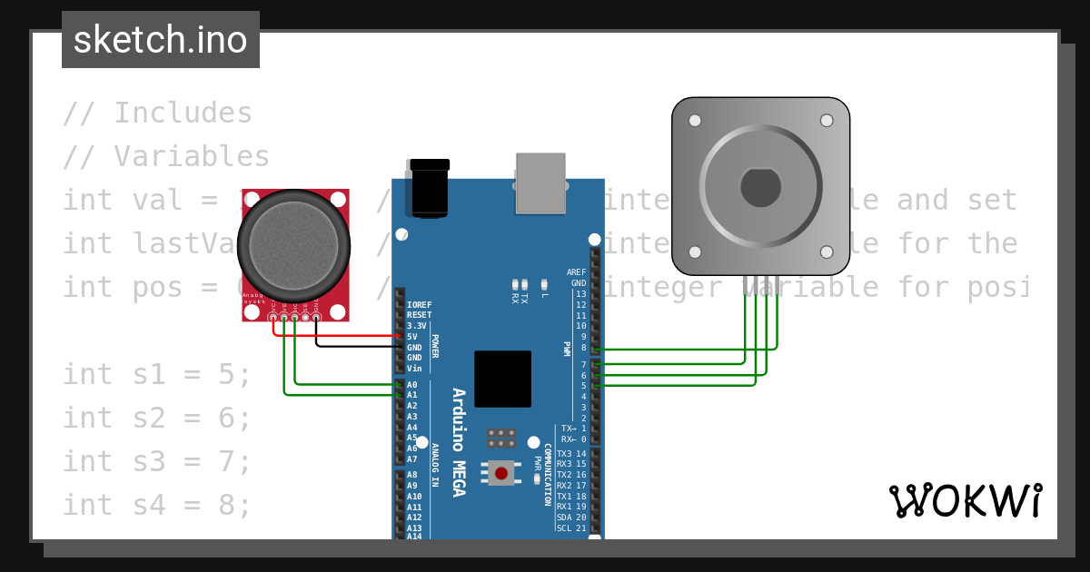 Mecha P5 Joystiq And Stepper Wokwi Esp32 Stm32 Arduino Simulator 1595
